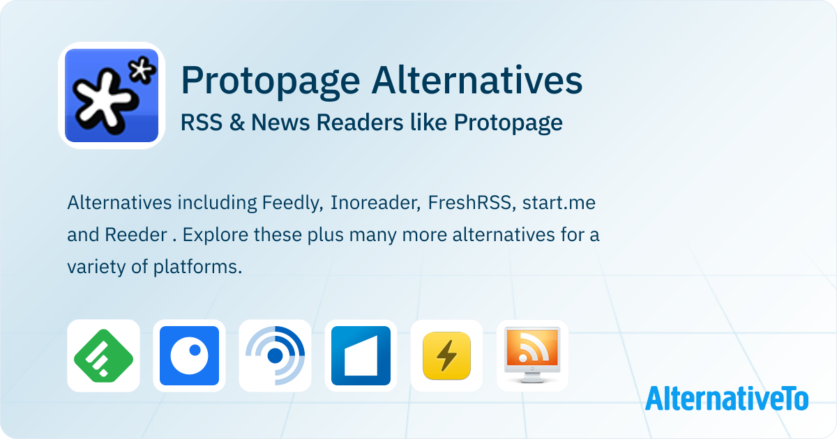 Protopage Alternatives: Top 12 RSS & News Readers | AlternativeTo
