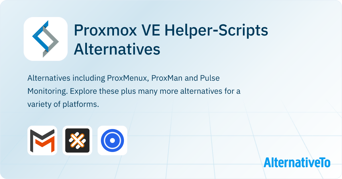 Proxmox VE Helper-Scripts Alternatives - Explore Similar Sites & Apps ...