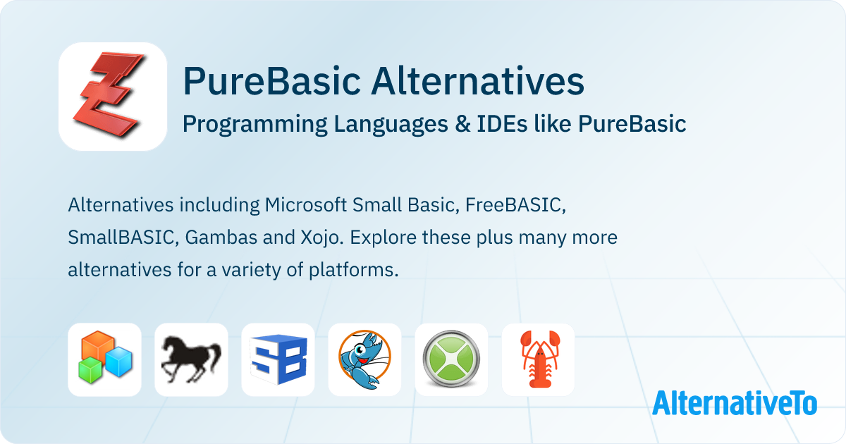 PureBasic Alternatives: Top 19 Programming Languages & IDEs | AlternativeTo