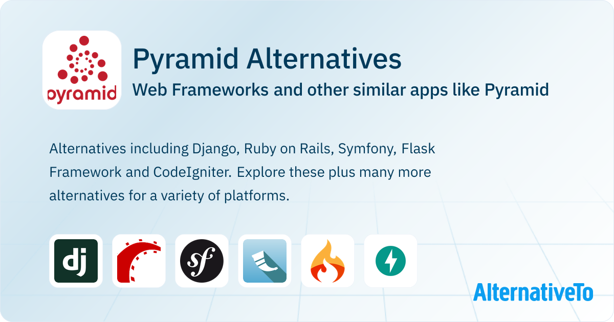 Pyramid Alternatives: Top 12 Web Frameworks & Similar Apps | AlternativeTo