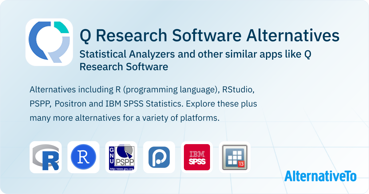 Q Research Software Alternatives: Top 13 Statistical Analyzers ...