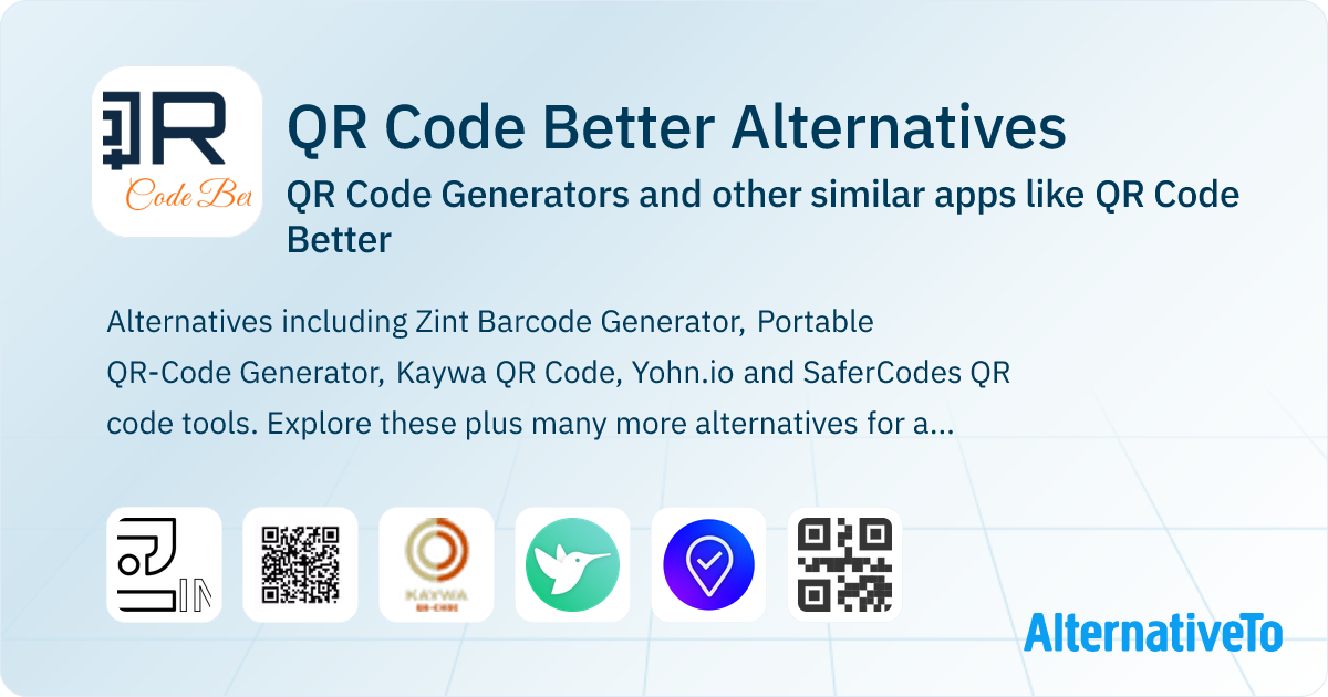 QR Code Better Alternatives: Top 12 QR Code Generators & Similar ...
