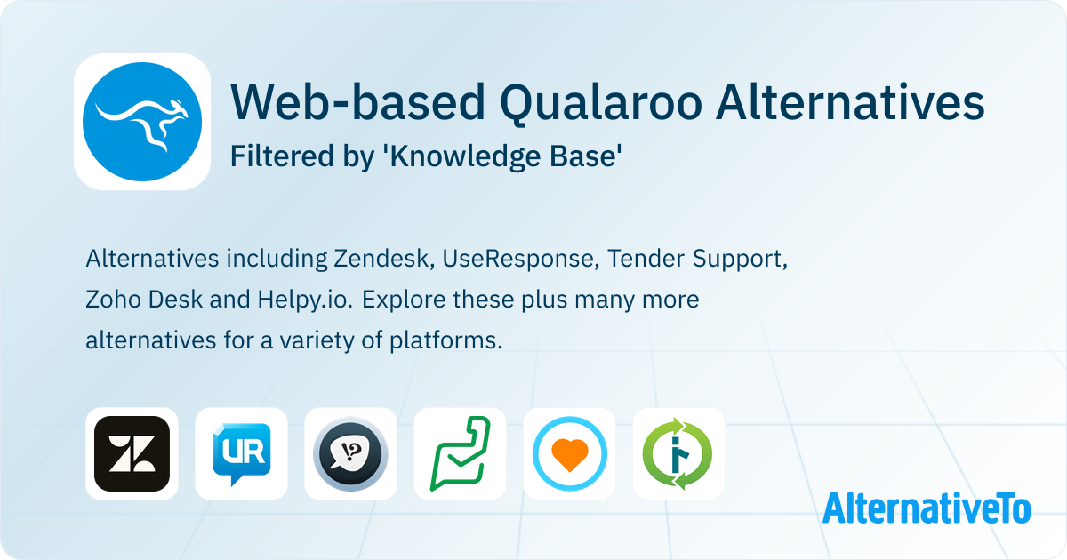 Online Qualaroo Alternatives filtered by 'Knowledge base' | AlternativeTo