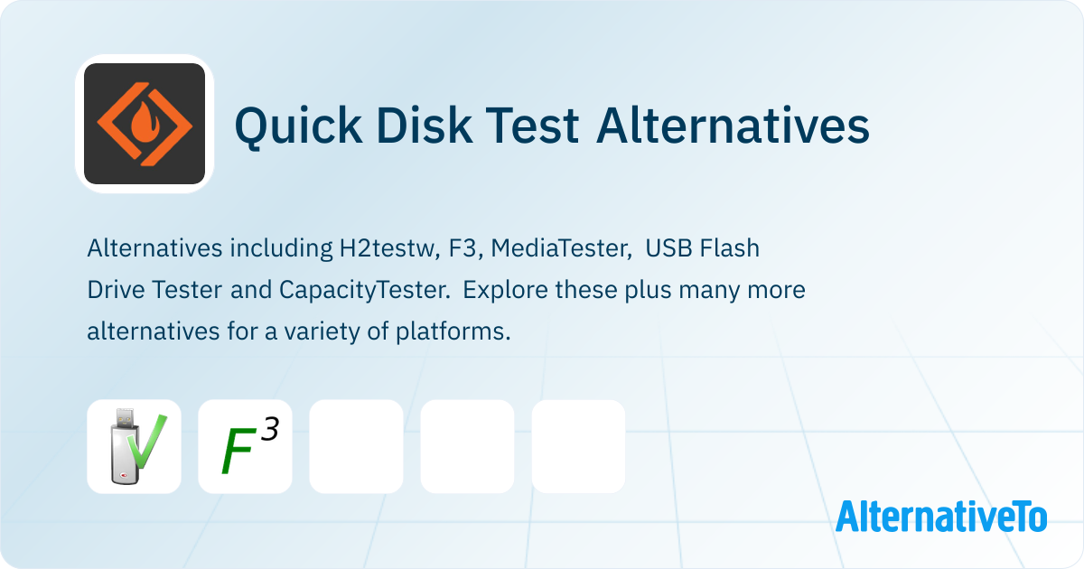 Quick Disk Test Alternatives - Explore Similar Software | AlternativeTo