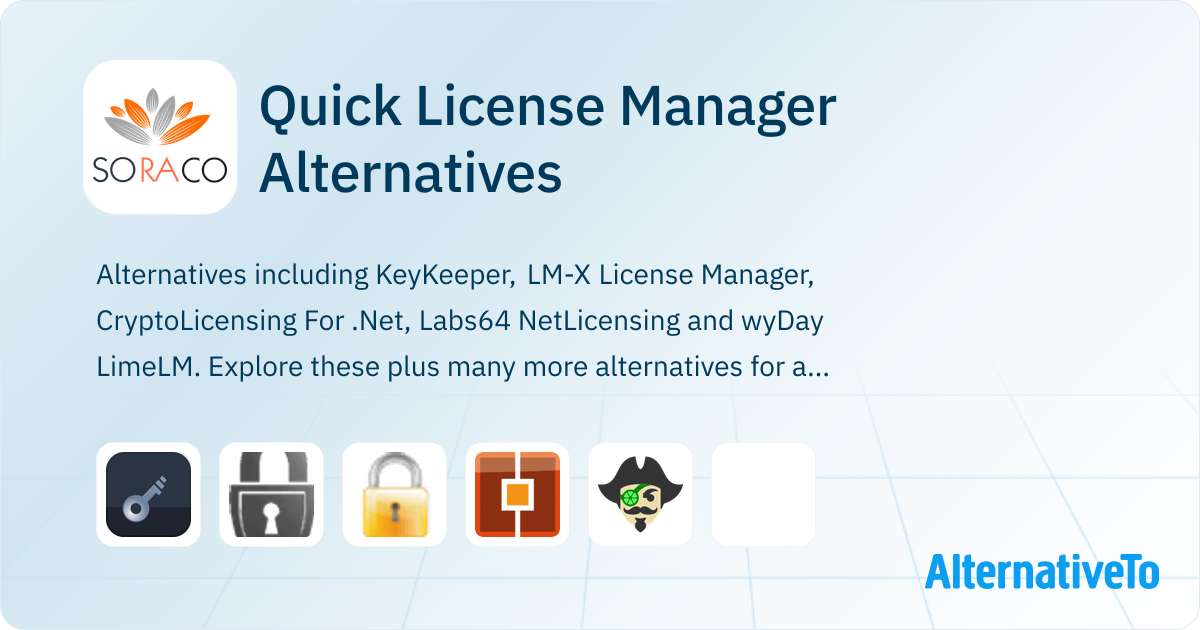 Quick License Manager Alternatives - Explore Similar Software ...