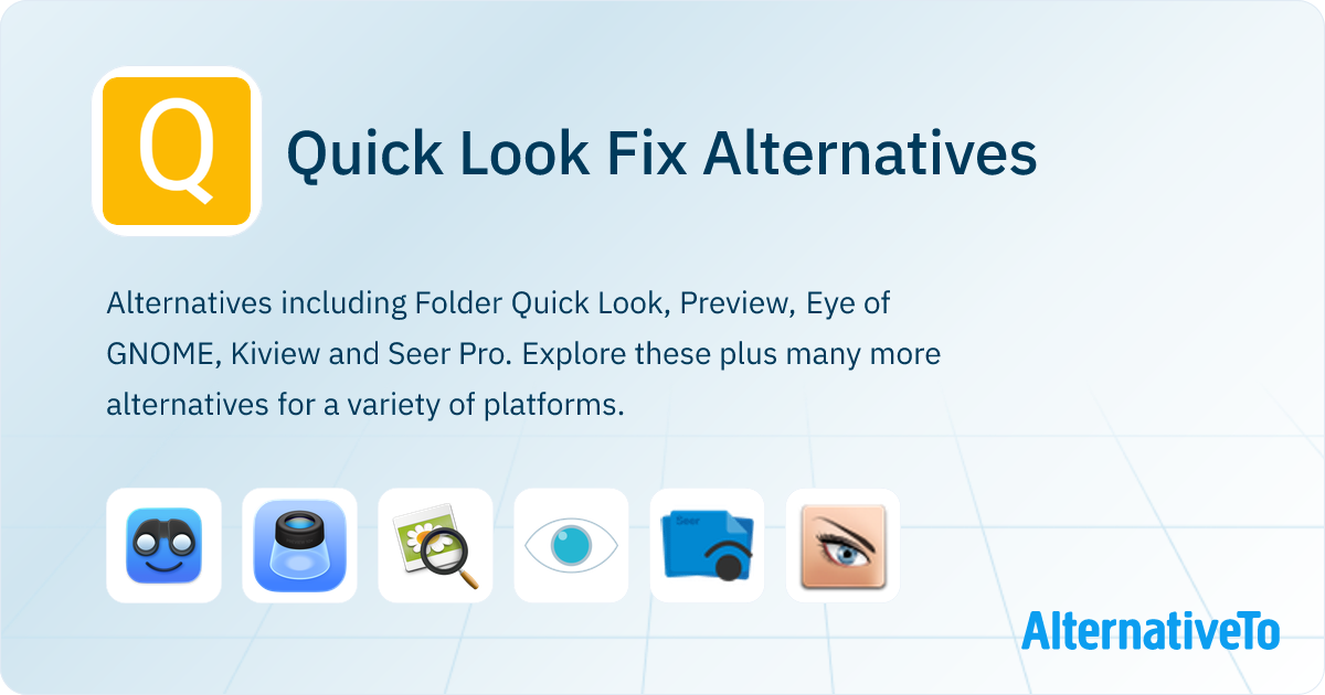 Quick Look Fix Alternatives - Explore Similar Software | AlternativeTo