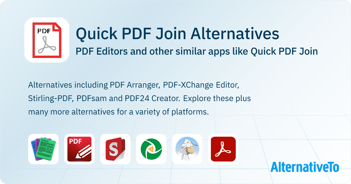 Quick PDF Join Alternatives: Top 12 PDF Editors & Similar Apps ...