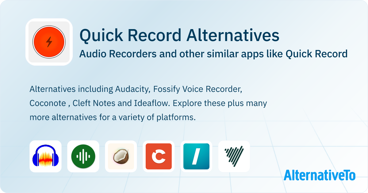 Quick Record Alternatives: Top 12 Audio Recorders & Similar Apps ...