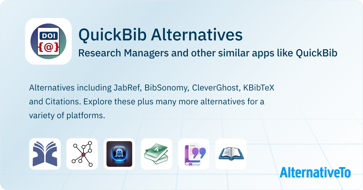 QuickBib Alternatives: Top 10 Research Managers & Similar Apps ...