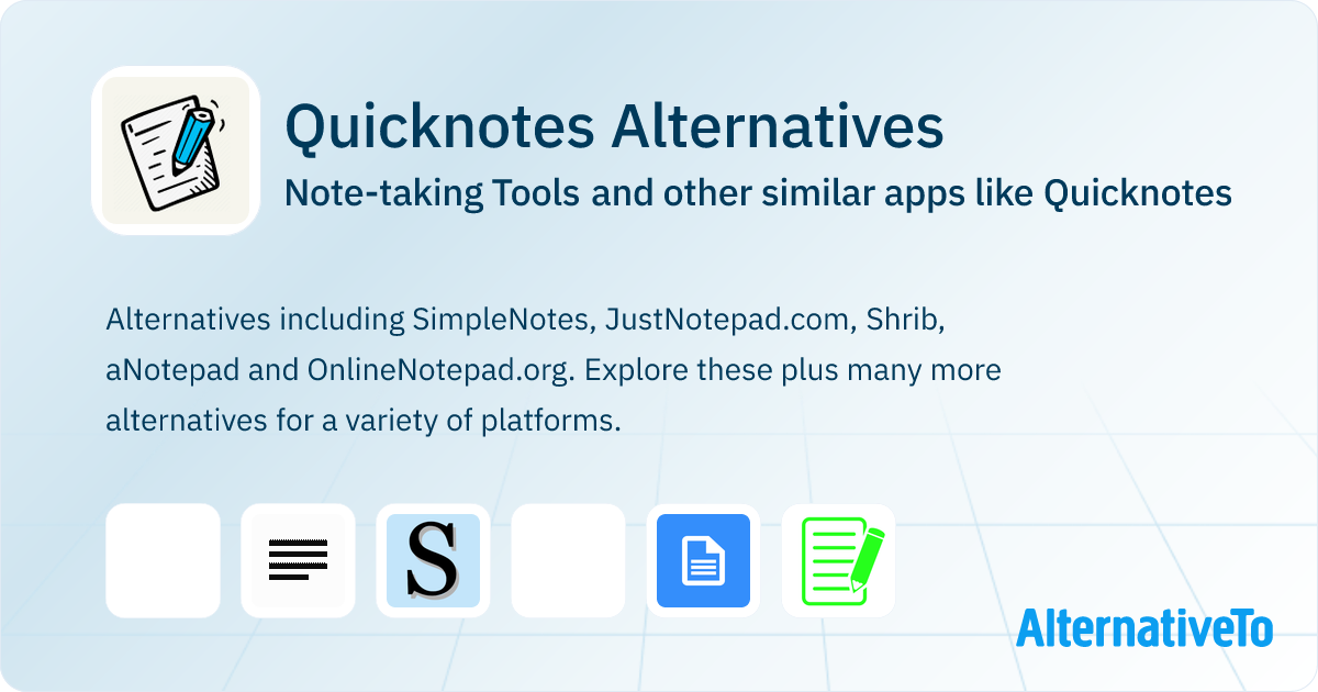 Quicknotes Alternatives: Top 7 Note-taking Tools & Similar Websites ...