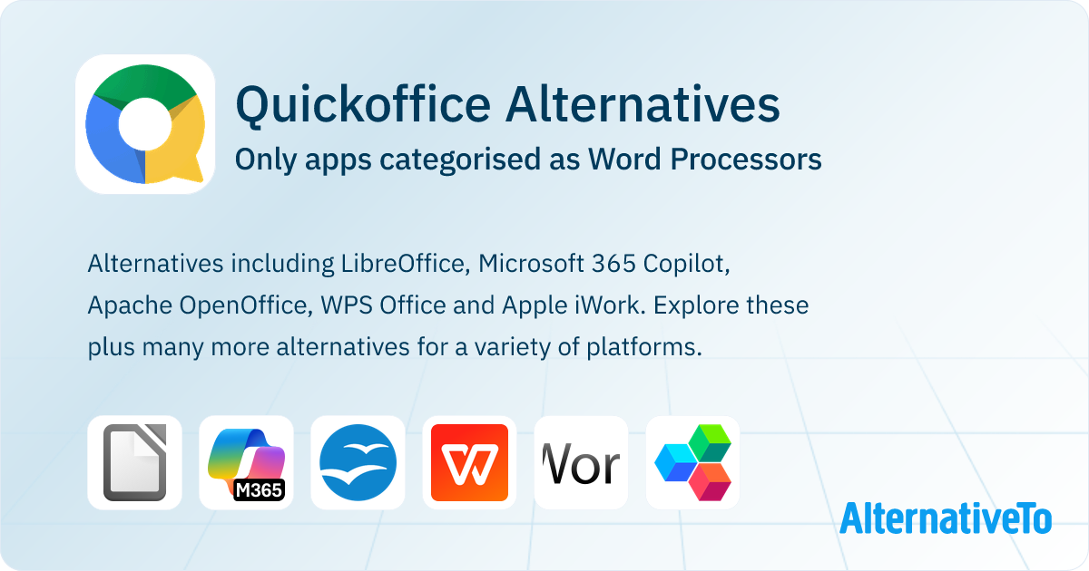Quickoffice Alternatives: Top 10 Word Processors | AlternativeTo