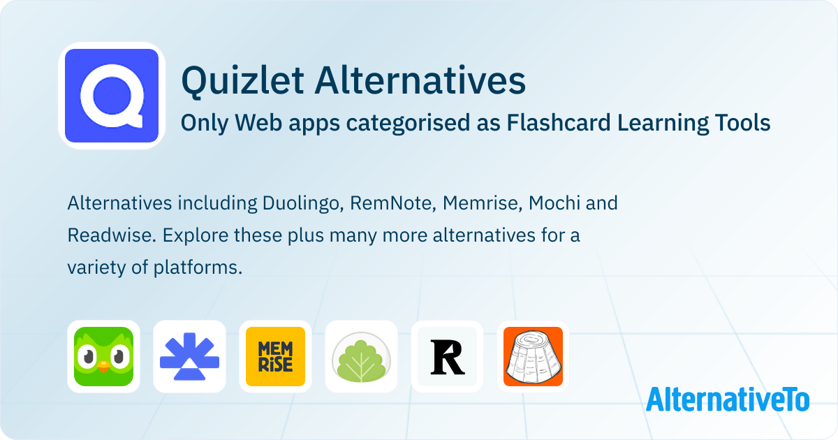 Quizlet Alternatives: Top 12 Web-based Flashcard Learning Tools ...