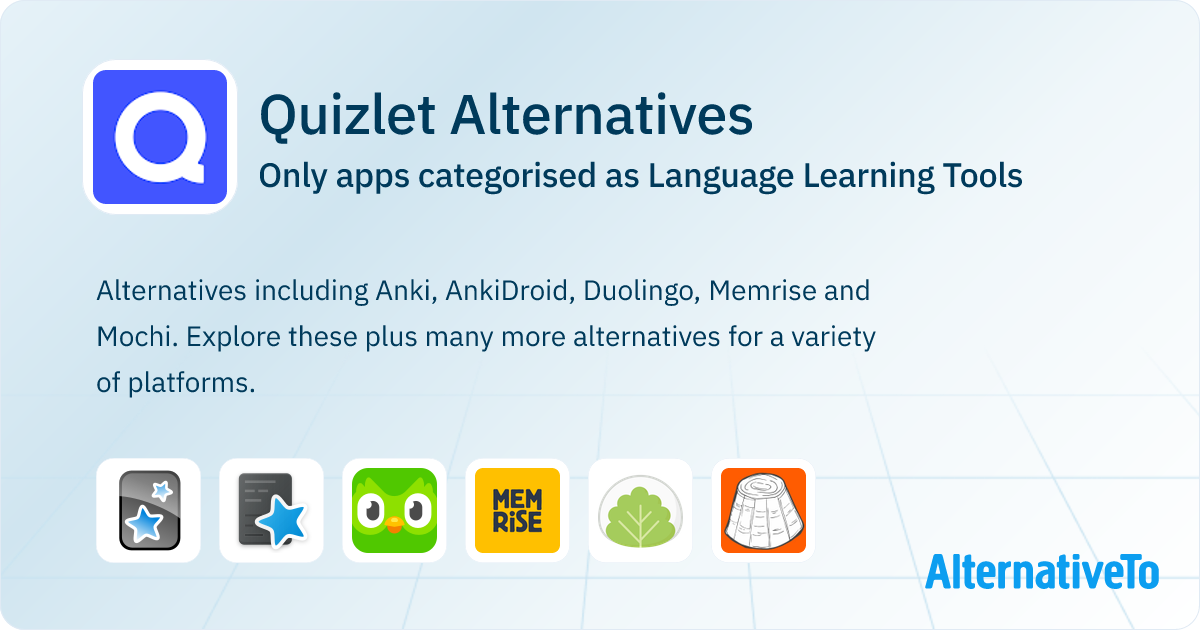 Quizlet Alternatives: Top 12 Language Learning Tools | AlternativeTo