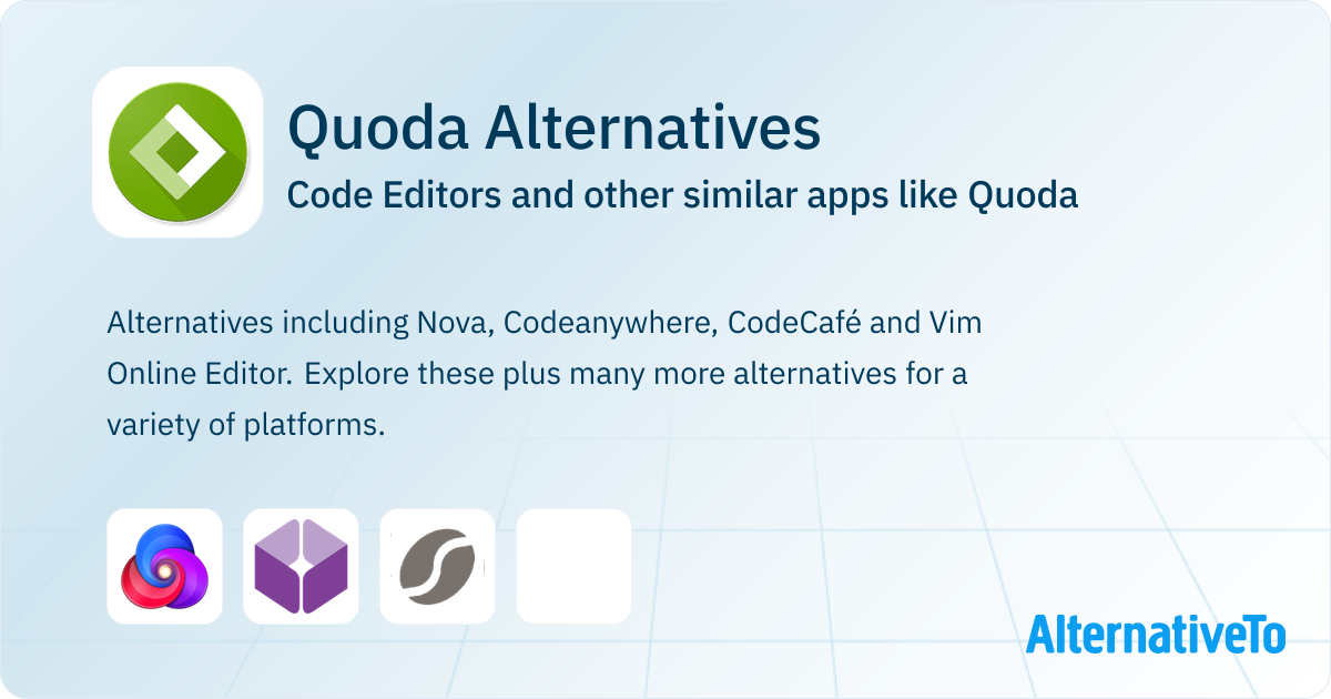 Quoda Alternatives: Top 4 Code Editors & Similar Apps | AlternativeTo
