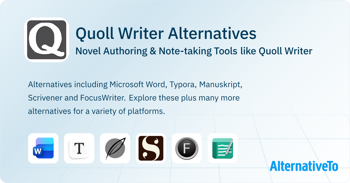 Quoll Writer Alternatives: Top 12 Novel Authoring Tools | AlternativeTo