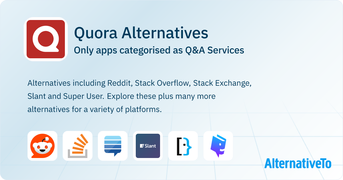 Quora Alternatives: Top 12 Q&A Services | AlternativeTo