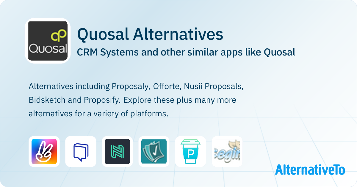 Quosal Competitors: Top 20 Alternative CRM Systems | AlternativeTo