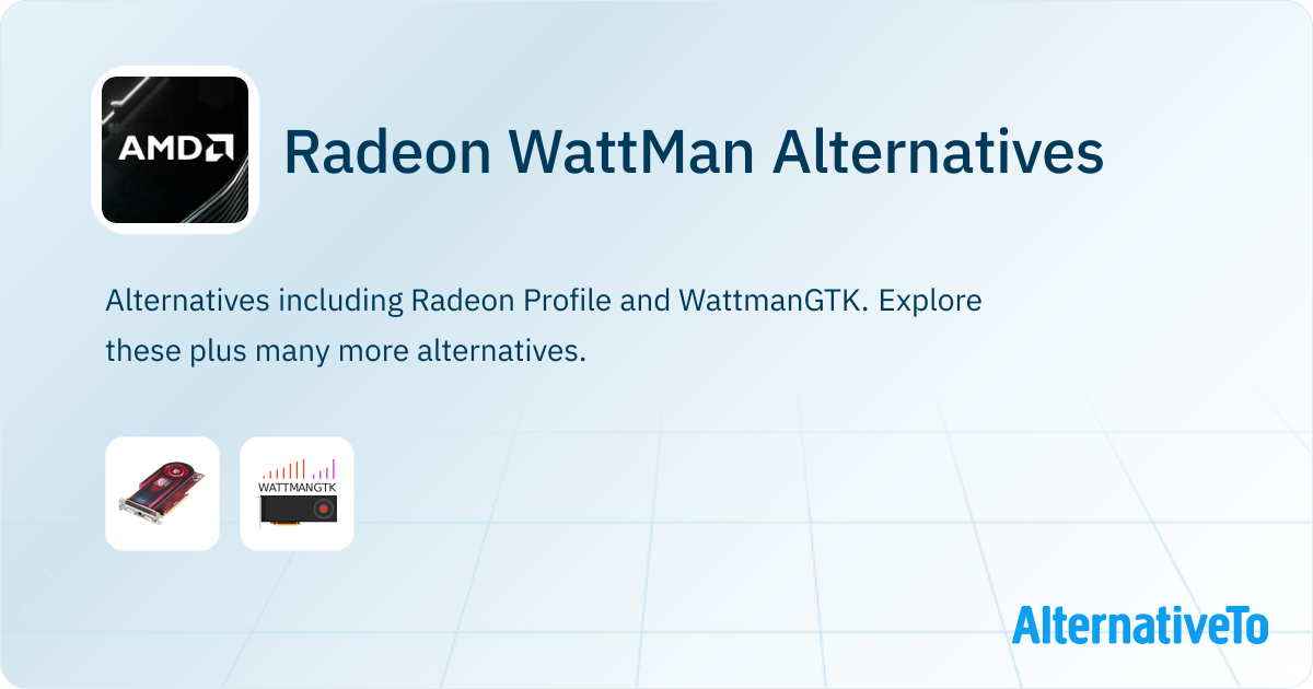 Radeon WattMan Alternatives - Explore Similar Software | AlternativeTo