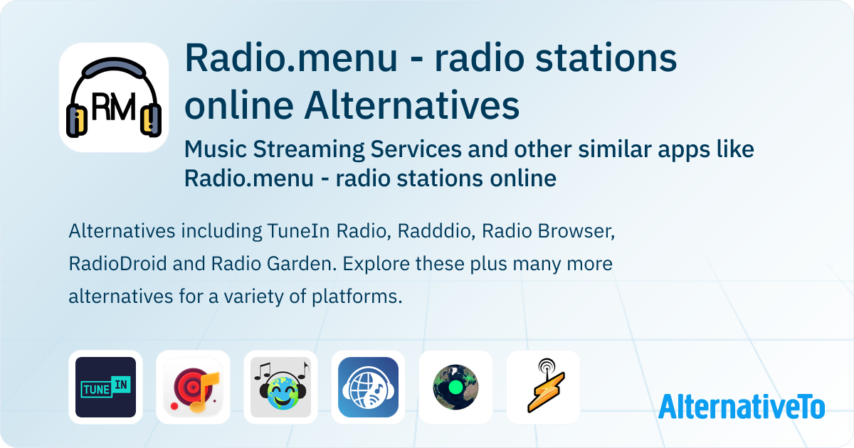 Radio.menu - radio stations online Alternatives: Top 12 Music Streaming ...