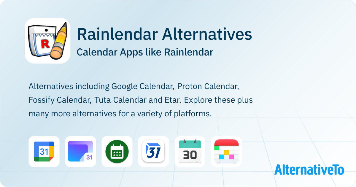 Rainlendar Alternatives: Similar Calendar Apps 2025 | AlternativeTo