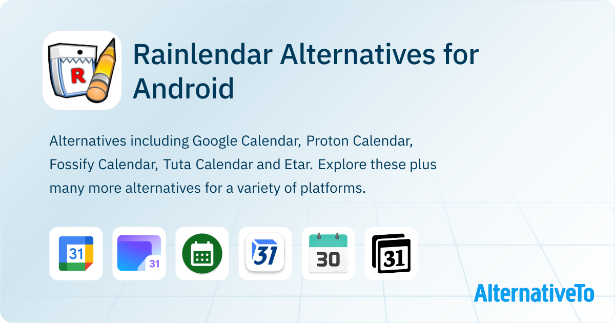 Rainlendar Alternatives for Android: Top 20 Calendar Apps | AlternativeTo
