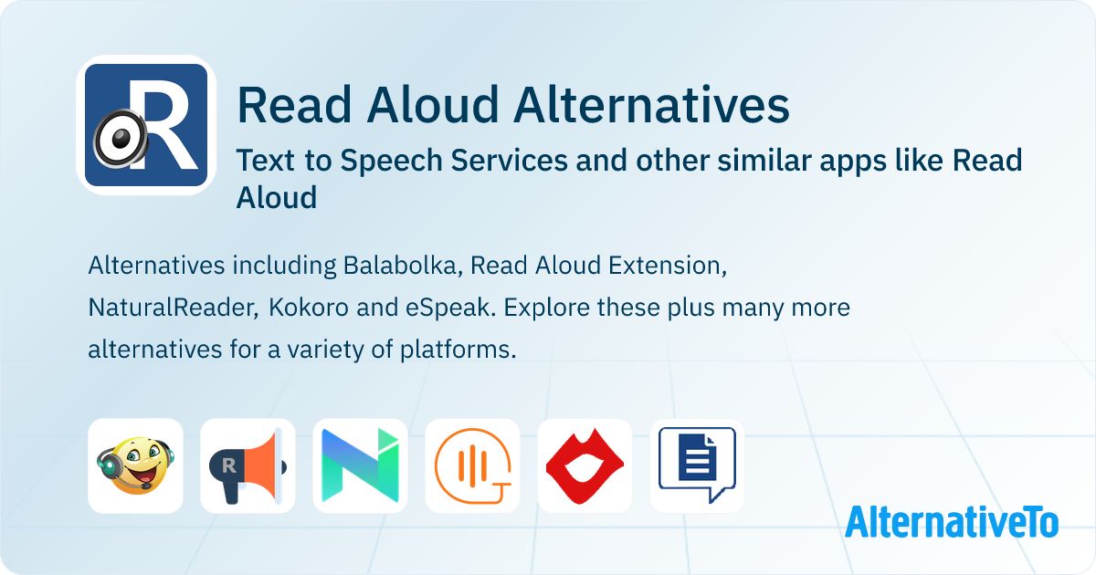 Read Aloud Alternatives: Top 12 Text to Speech Services & Similar Apps ...
