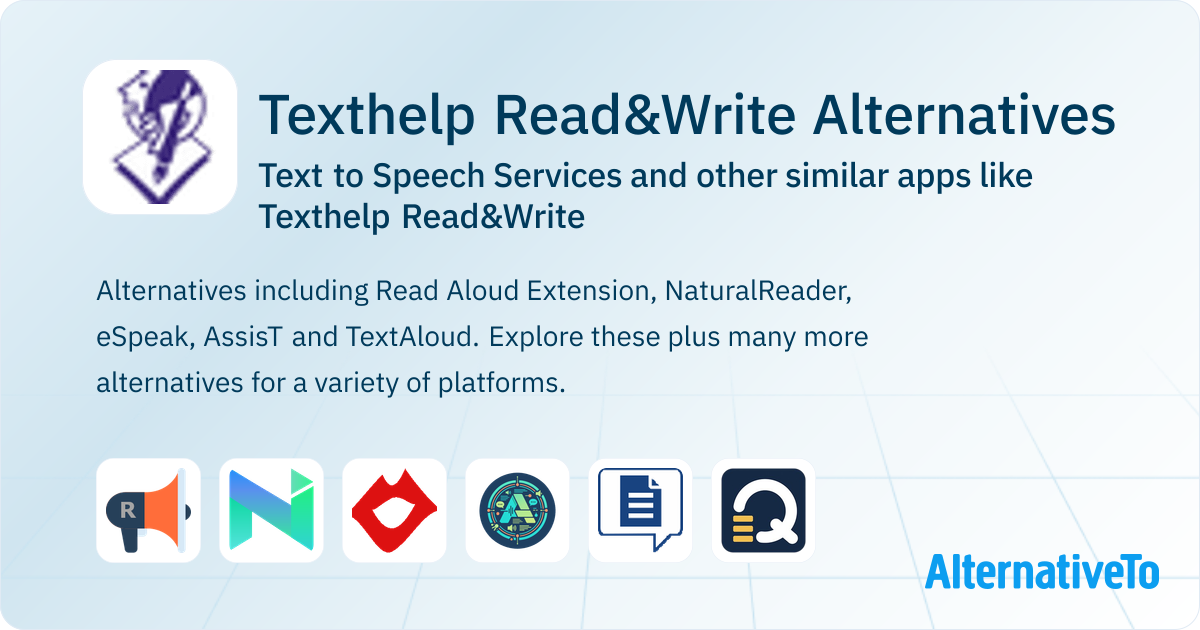 Texthelp Read&Write Alternatives: Top 12 Text to Speech Services ...