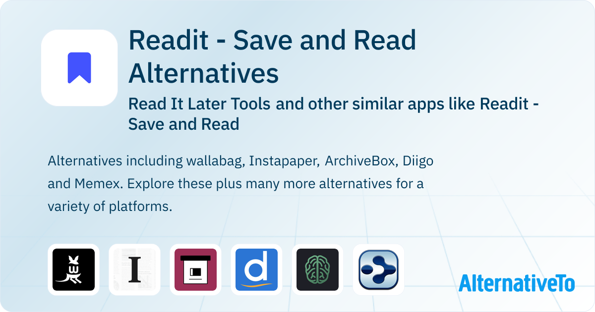 Readit - Save and Read Alternatives: Top 12 Read It Later Tools ...