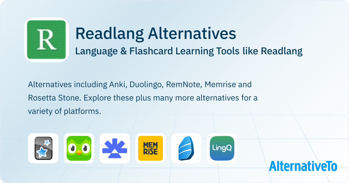 Readlang Alternatives: Top 12 Language Learning Tools | AlternativeTo