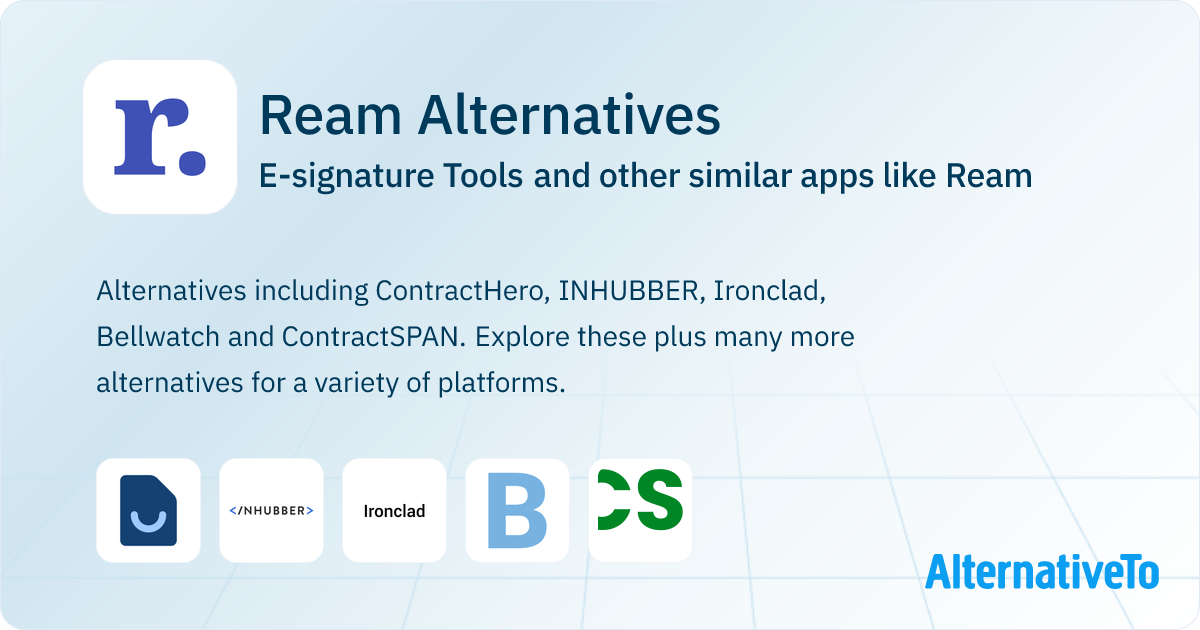 Ream Alternatives: Top 5 E-signature Tools & Similar Websites ...