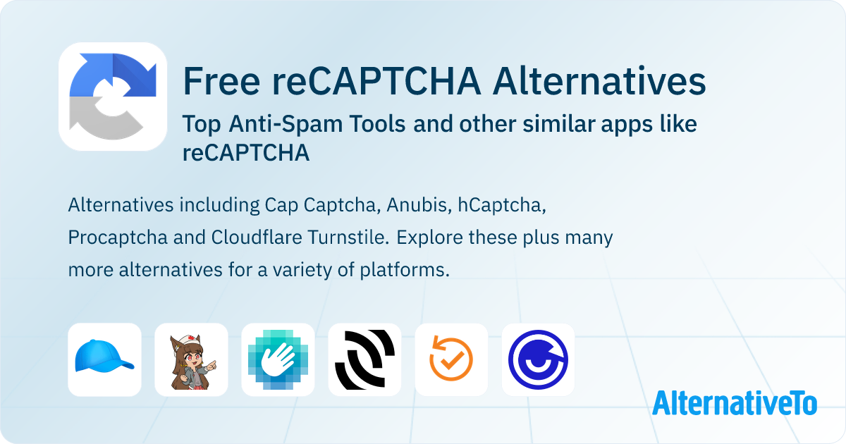 Free reCAPTCHA Alternatives: Top 12 Anti-Spam Tools | AlternativeTo