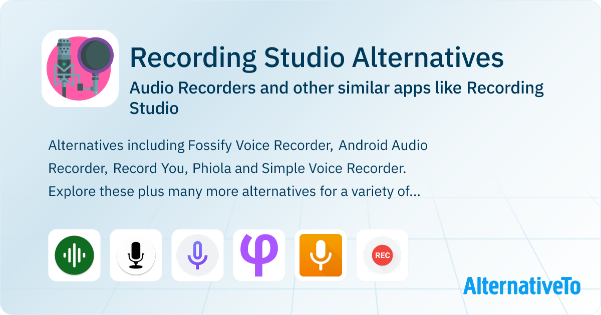 Recording Studio Alternatives: Top 12 Audio Recorders & Similar Apps ...