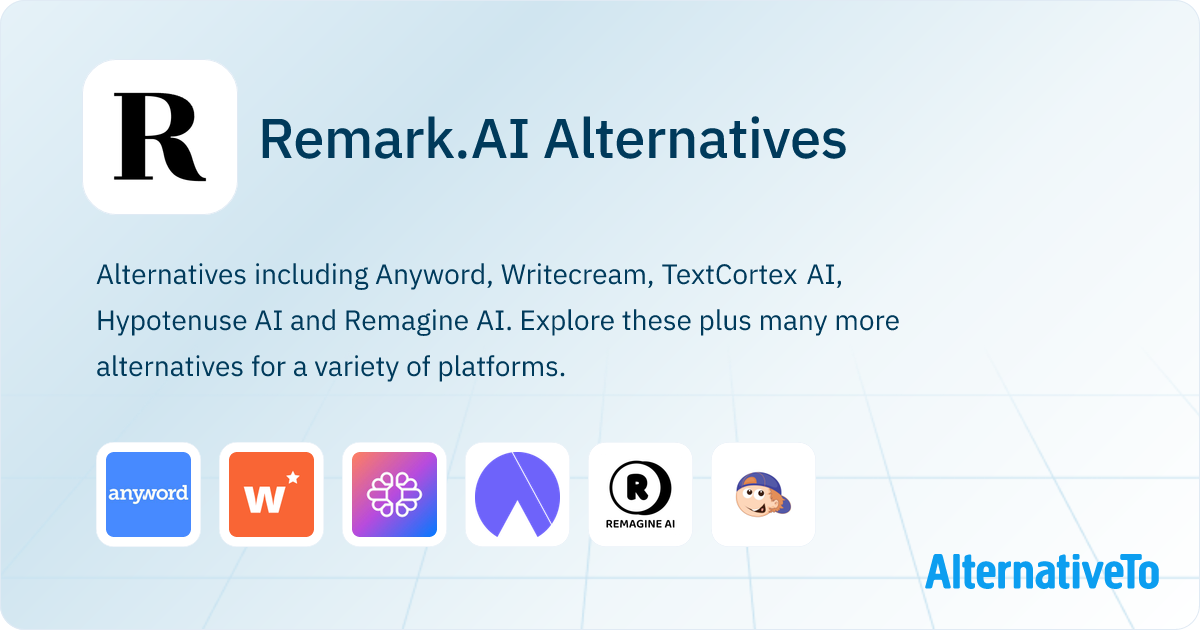 Remark.AI Alternatives - Explore Similar Sites & Apps | AlternativeTo
