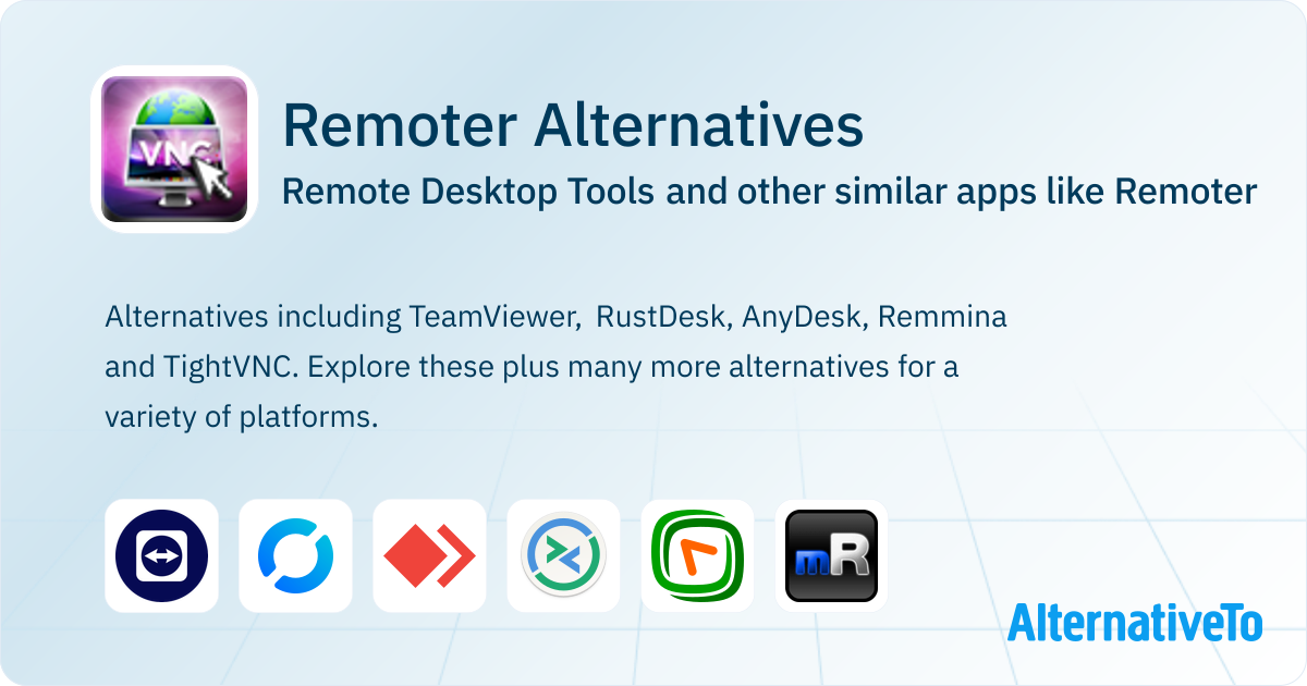 Remoter Alternatives: Top 12 Remote Desktop Tools & Similar Apps ...