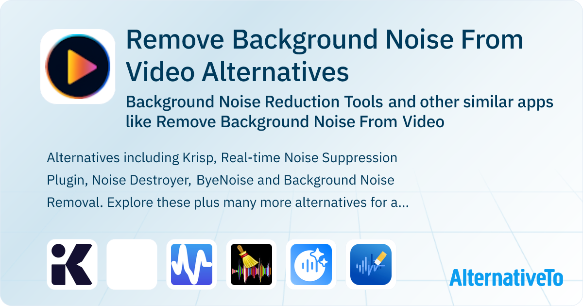 Remove Background Noise From Video Alternatives: Top 6 Background Noise ...