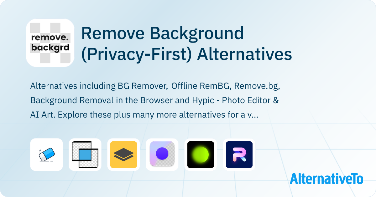 Remove Background (Privacy-First) Alternatives - Explore Similar Sites ...