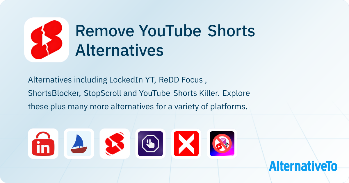 Remove YouTube Shorts Alternatives - Explore Similar Extensions & Add ...