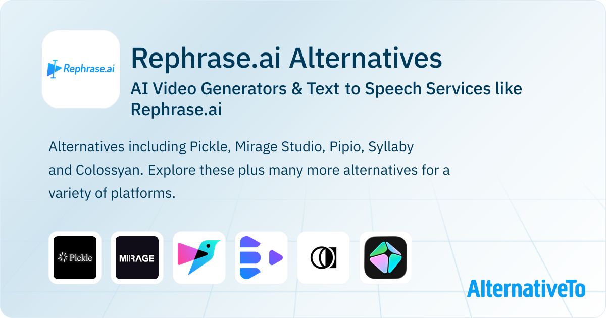 Rephrase.ai Alternatives: Top 20 AI Video Generators | AlternativeTo