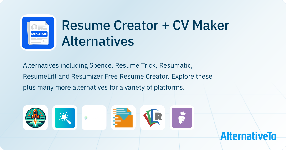 Resume Creator + CV Maker Alternatives - Explore Similar Sites & Apps ...