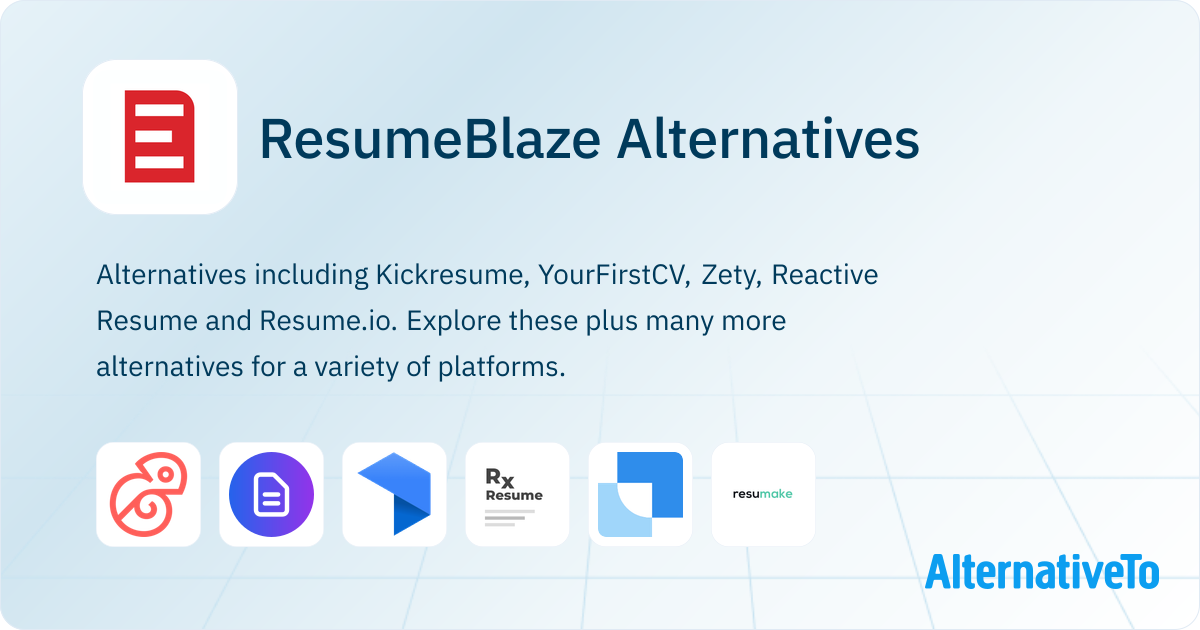 ResumeBlaze Alternatives - Explore Similar Sites & Apps | AlternativeTo