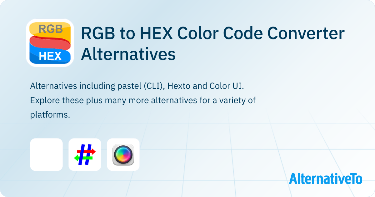 RGB to HEX Color Code Converter Alternatives - Explore Similar Sites ...