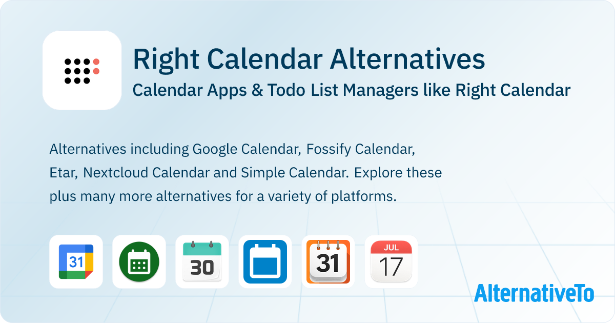 Right Calendar Alternatives: Top 12 Calendar Apps | AlternativeTo