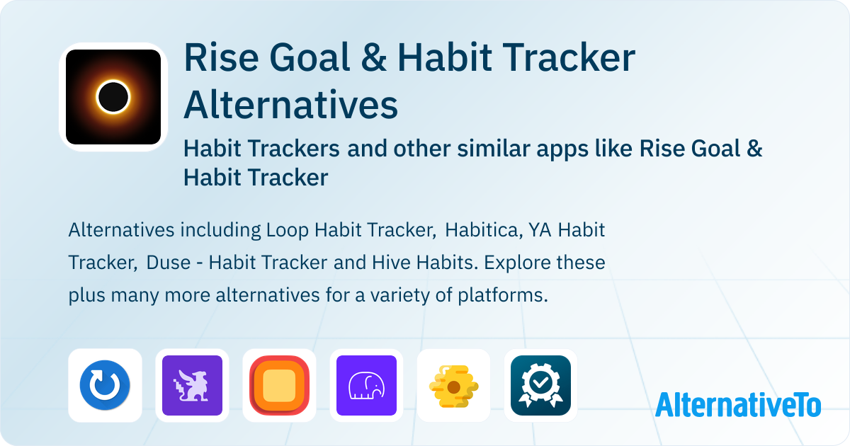 Rise Goal & Habit Tracker Alternatives: Top 23 Habit Trackers & Similar ...
