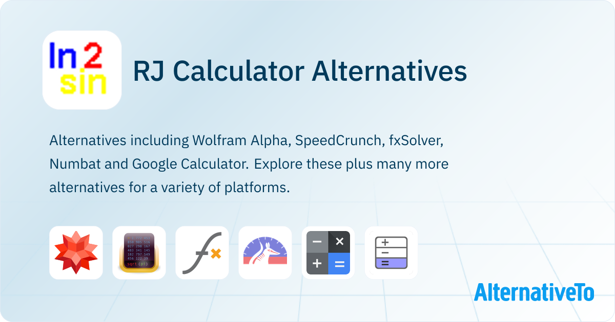 RJ Calculator Alternatives - Explore Similar Software | AlternativeTo