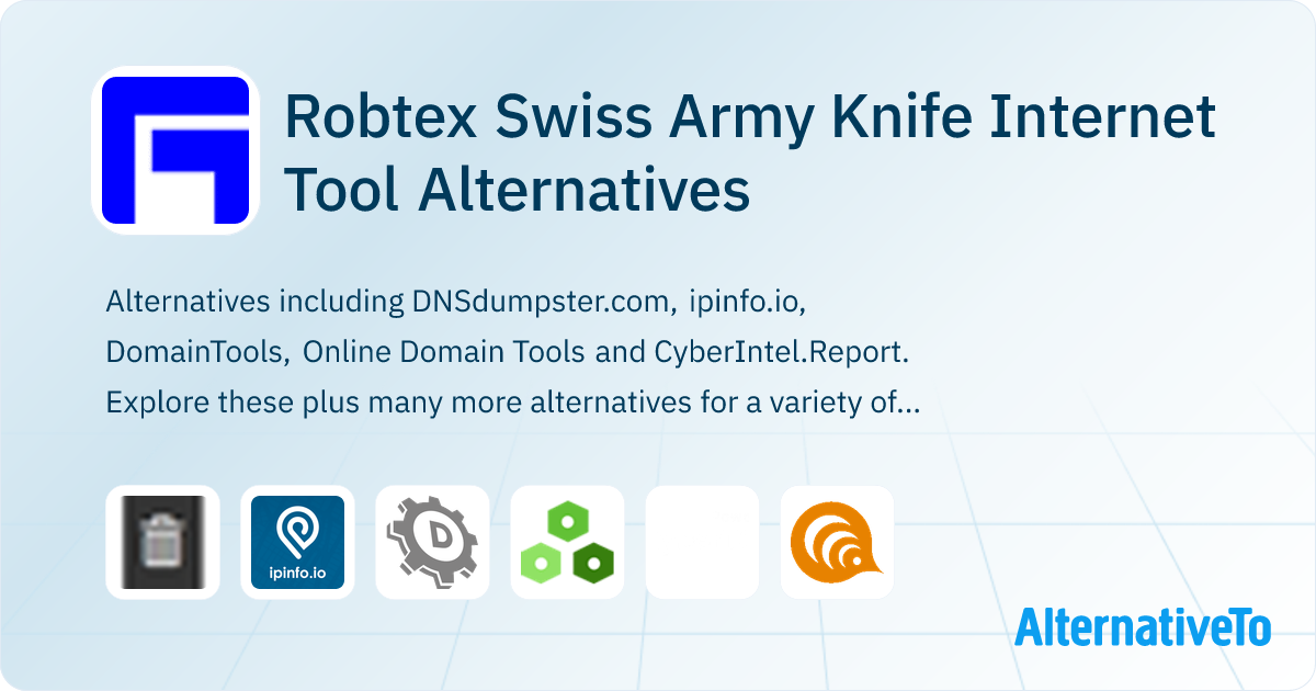 Robtex Swiss Army Knife Internet Tool Alternatives - Explore Similar ...