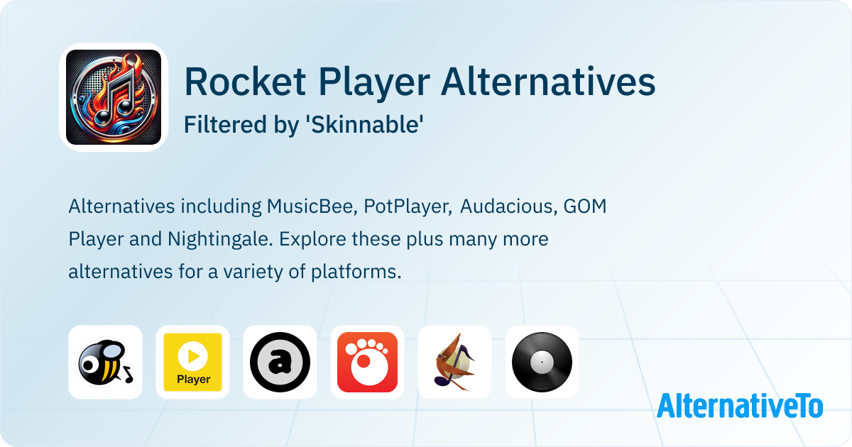 Rocket Player Alternatives filtered by 'Skinnable' | AlternativeTo