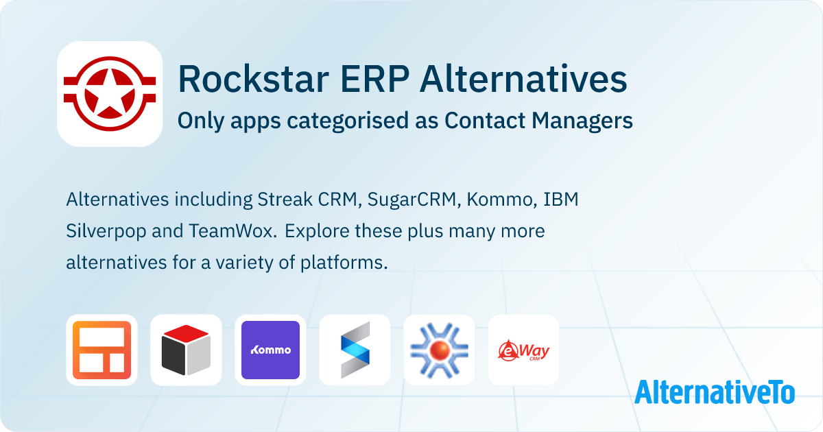Rockstar ERP Alternatives: Top 21 Contact Managers | AlternativeTo