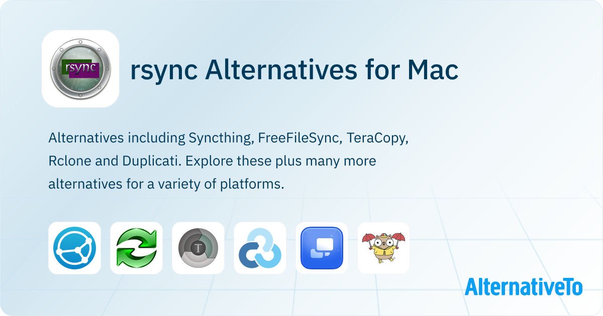rsync Alternatives for Mac: Top 12 File Sync Tools | AlternativeTo