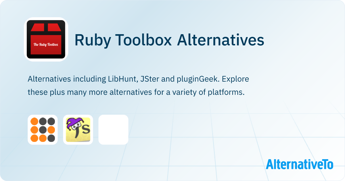 Ruby Toolbox Alternatives - Explore Similar Sites & Apps | AlternativeTo