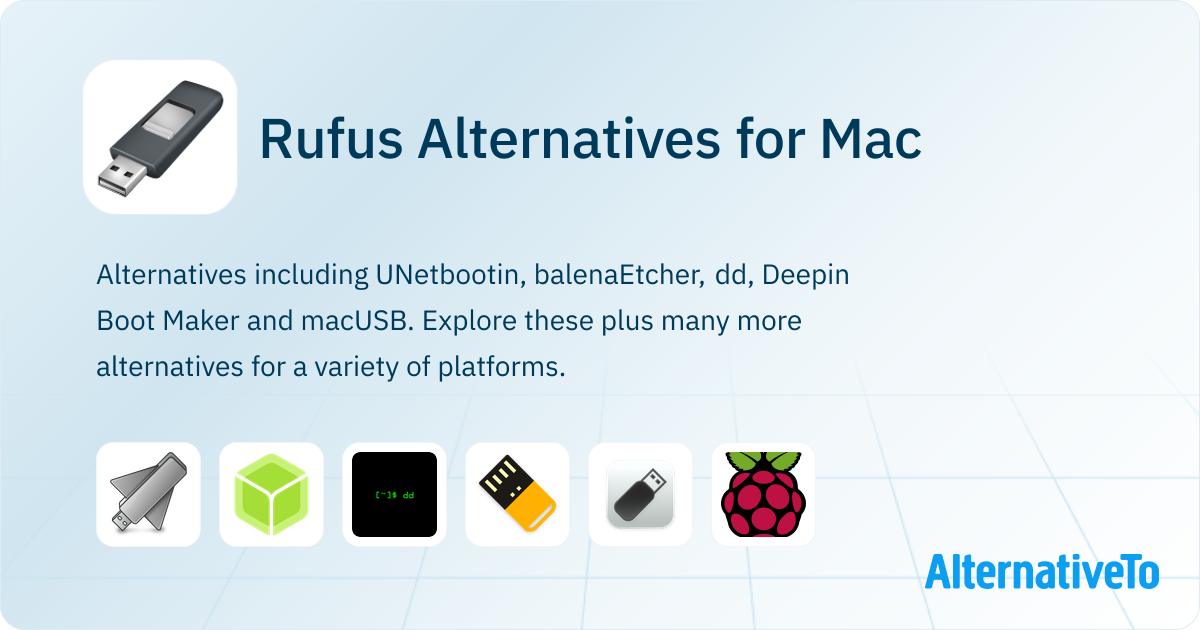Rufus Alternatives for Mac: Top 20 Bootable USB Creators | AlternativeTo